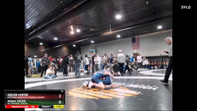 110-114 lbs Round 3 - Adler Hofer, Michigan Grappler Training Center vs ...