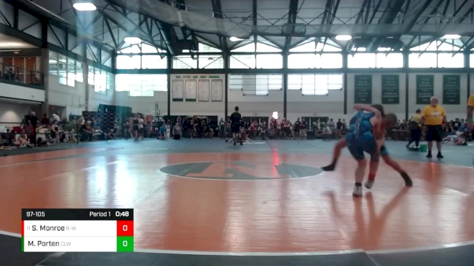 97-105 lbs Champ. Round 1 - Sean Monroe, Edwardsville vs Mason Porten ...