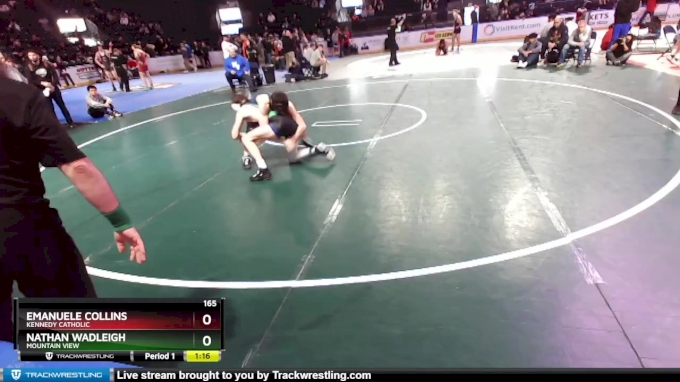 165 lbs Semifinal - Nathan Wadleigh, Mountain View vs Emanuele Collins ...