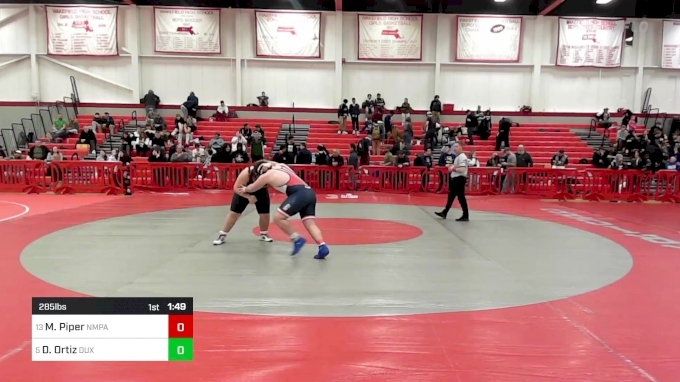 285 lbs Quarterfinal - Mathew Piper, North Middlesex vs Dominic Ortiz ...