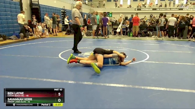 100 lbs Round 1 (6 Team) - Ben Layne, Cocoa Beach WC vs Savannah Kerr ...