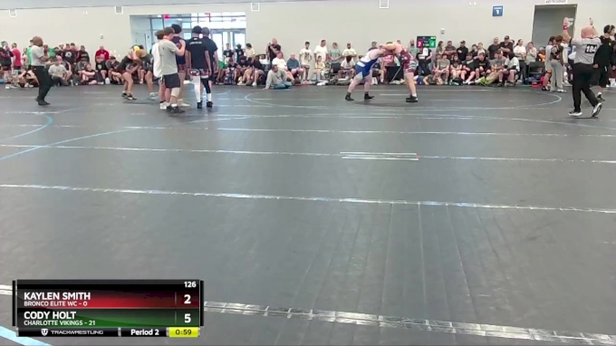 126 lbs Round 3 (6 Team) - Cody Holt, Charlotte Vikings vs Kaylen Smith ...