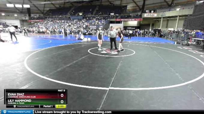 100 lbs Champ. Round 1 - Evah Diaz, Cashmere Wrestling Club vs Lily ...