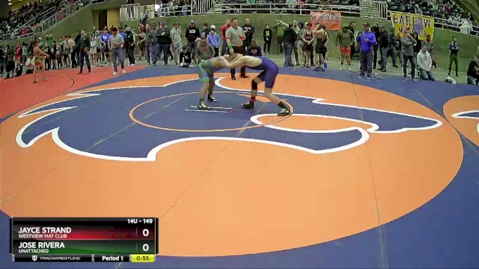 149 lbs Champ. Round 1 - Jayce Strand, Westview Mat Club vs Jose Rivera ...