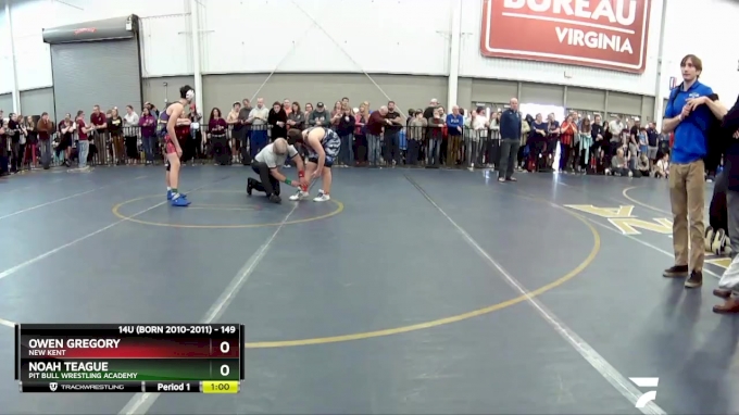 149 lbs Champ. Round 2 - Owen Gregory, New Kent vs Noah Teague, Pit ...