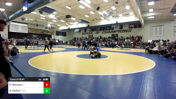 109 lbs Consi Of 16 #1 - Diego Barajas, St. Francis vs Alex Mallot ...