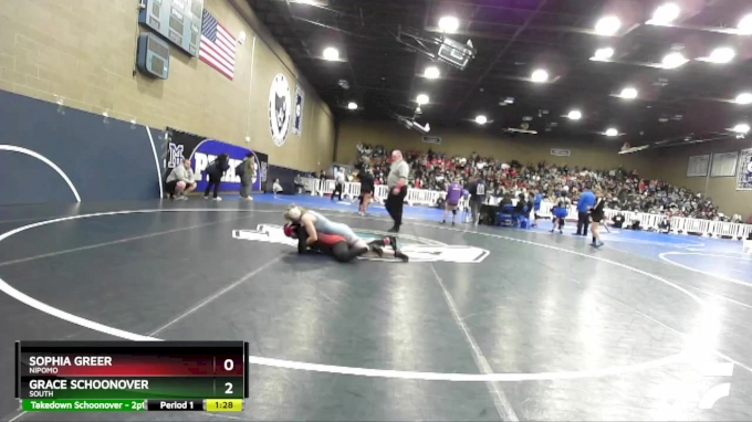 135 lbs Champ. Round 2 - Sophia Greer, Nipomo vs Grace Schoonover, South
