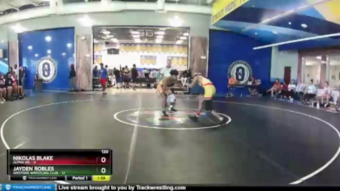 120 lbs Semis & Wb (16 Team) - Nikolas Blake, Alpha WC vs Jayden Robles ...