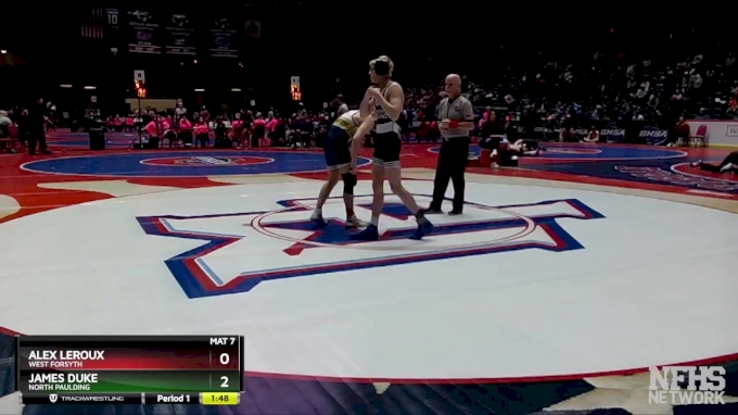 7A-120 lbs Champ. Round 1 - Alex LeRoux, West Forsyth vs James Duke ...