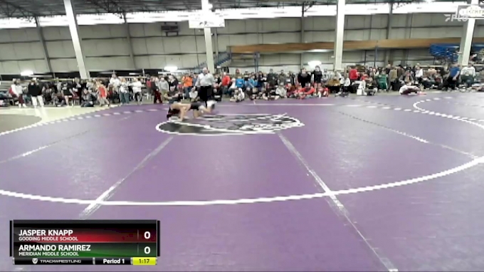 80 lbs Champ. Round 1 - Jasper Knapp, Gooding Middle School vs Armando ...