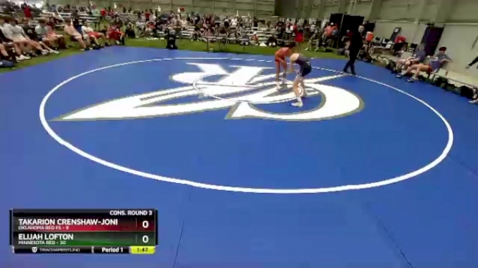 94 lbs Semis & 3rd Wb (16 Team) - Takarion Crenshaw-Jones, Oklahoma Red ...