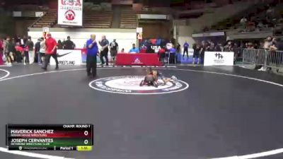 63 lbs Champ. Round 1 - Maverick Sanchez, Rough House Wrestling vs ...