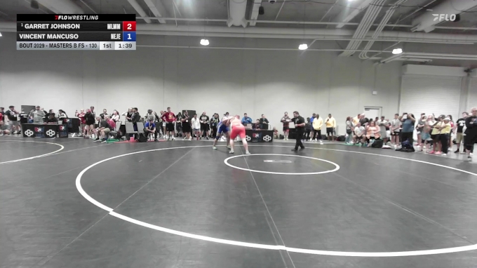 Masters B FS - 130 lbs Champ. Round 2 - Garret Johnson, Medical Lake ...
