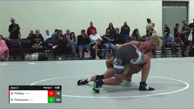 195 lbs Quarterfinals (8 Team) - Bryce Phillips, POWA vs Brayden ...