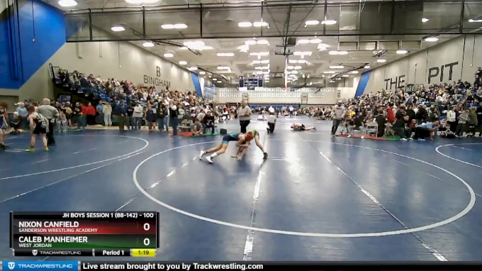 100 lbs Quarterfinal - Nixon Canfield, Sanderson Wrestling Academy vs ...