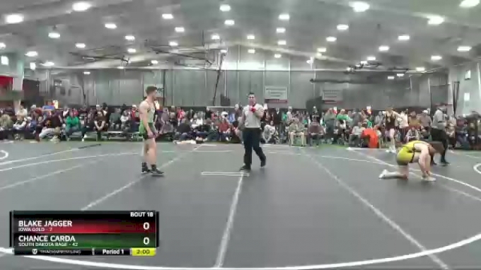 182 lbs Placement Matches (8 Team) - Blake Jagger, Iowa Gold vs Chance ...