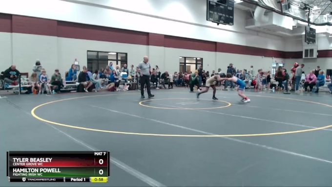 82-89 lbs Semifinal - Hamilton Powell, Fighting Irish WC vs Tyler ...
