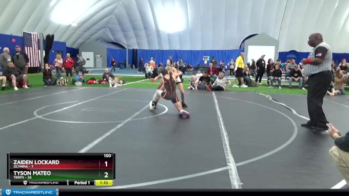 100 lbs Round 2 (10 Team) - Zaiden Lockard, Olympia vs Tyson Mateo, Terps