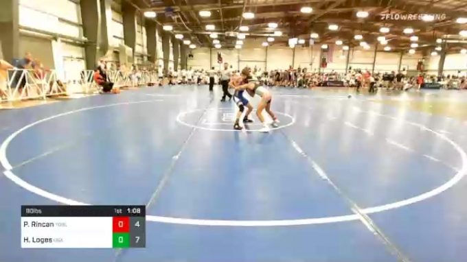 90 lbs Prelims - Peter Rincan, Young Guns Blue vs Hudson Loges, Team USA