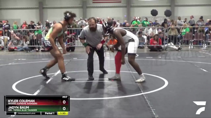 160 lbs Champ. Round 1 - Jadyn Baum, WR- Topeka Blue Thunder vs Kyler ...