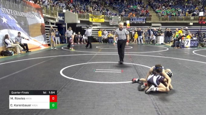 55 lbs Quarterfinal - Matthew Rowles, Area 5 vs Chase Karenbauer, Area 6