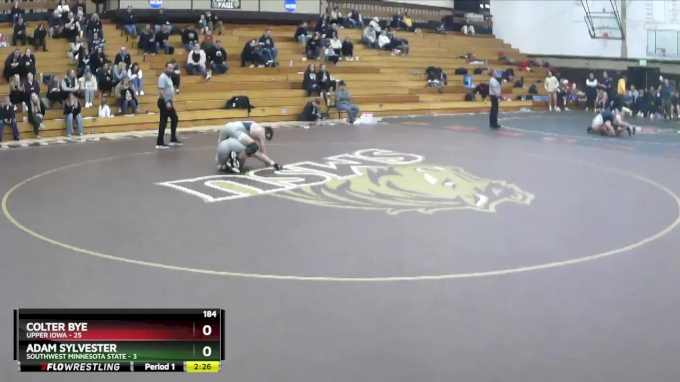 184 lbs Round 4 (6 Team) - Colter Bye, Upper Iowa vs Adam Sylvester ...