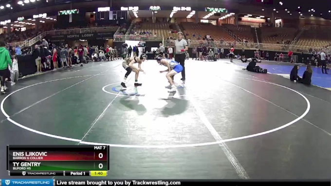 120 lbs Champ. Round 2 - Enis Ljikovic, Barron G Collier vs Ty Gentry ...