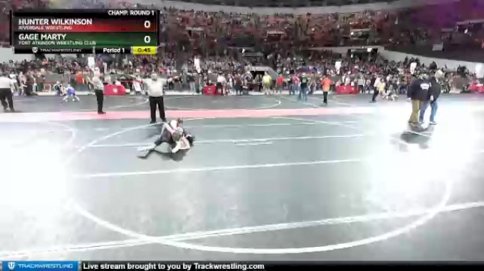 79 lbs Champ. Round 1 - Hunter Wilkinson, Riverdale Wrestling vs Gage ...
