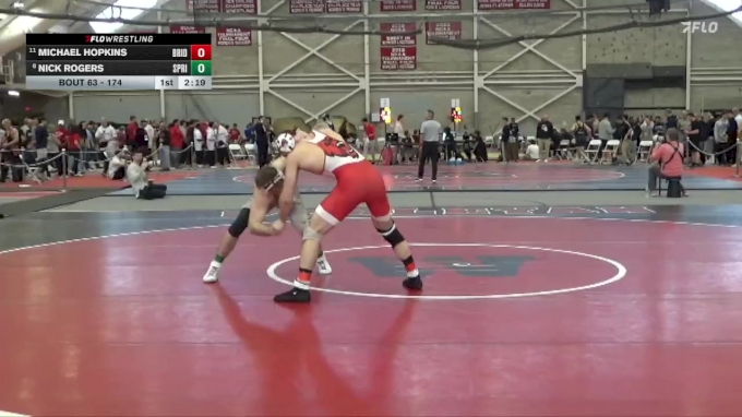 174 lbs Champ. Round 1 - Michael Hopkins, Bridgewater State vs Nick ...