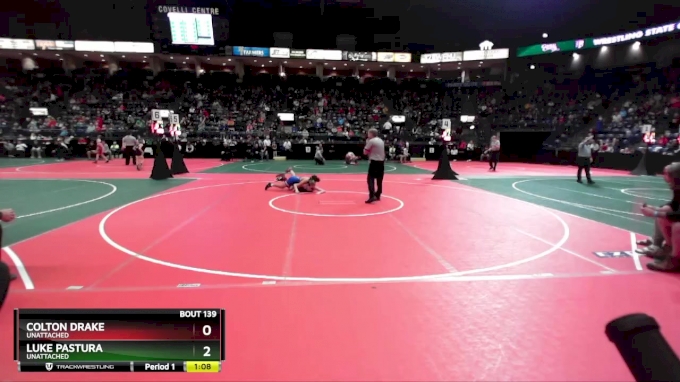 120 lbs Champ. Round 1 - Colton Drake, Unattached vs Luke Pastura ...