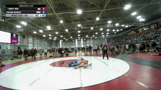 165 lbs Champ. Round 2 - Andy Wei, Roosters Wrestling Club vs Caleb ...