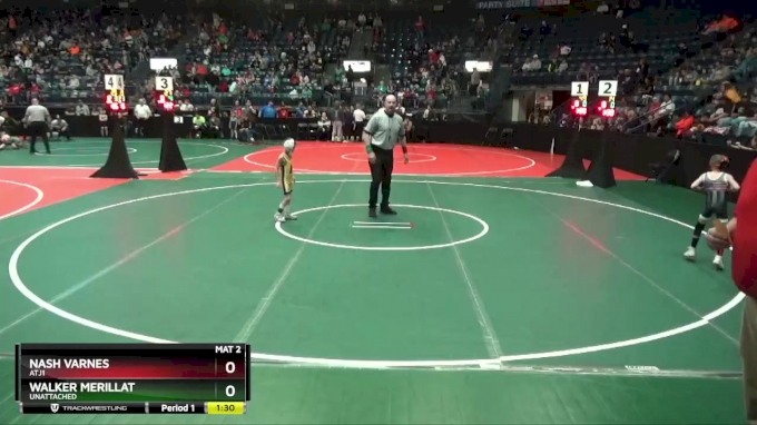 45 lbs Champ. Round 1 - Walker Merillat, Unattached vs Nash Varnes, ATJ1