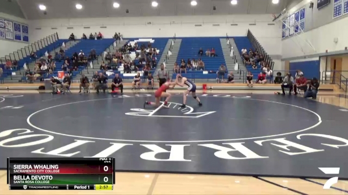 123 lbs Champ. Round 1 - Sierra Whaling, Sacramento City College vs ...
