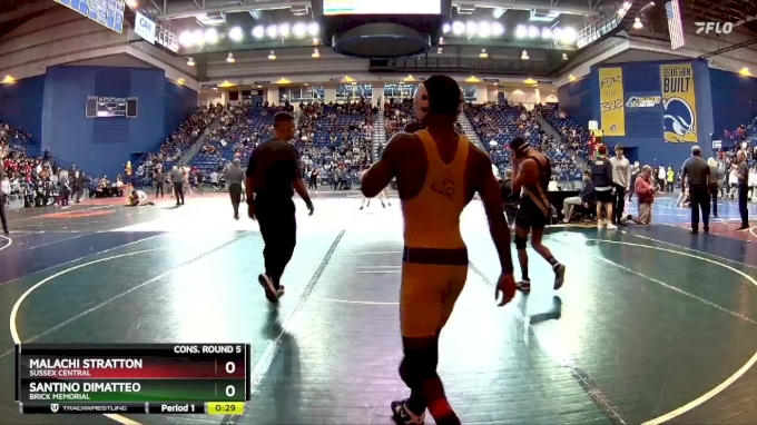 113 lbs Cons. Round 5 - Santino DiMatteo, Brick Memorial vs Malachi ...