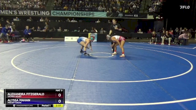123 lbs Champ. Round 2 - Alexandra Fitzgerald, Sacred Heart vs Alyssa ...