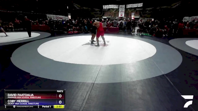 285 lbs 1st Place Match - David Faatoalia, Madison High School ...