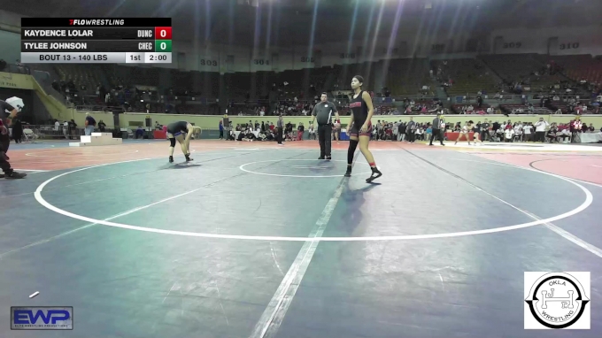 140 lbs 3rd Place - Kaydence Lolar, Duncan Lady Demons vs Tylee Johnson ...