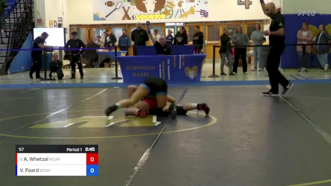 57 lbs Cons. Semi - Ashley Whetzal, Mat Rats vs Virginia Foard, Team ...