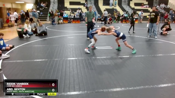 70 lbs 1st Place Match - Riddik VanBeek, Cane Bay Cobras vs Abel Benton ...