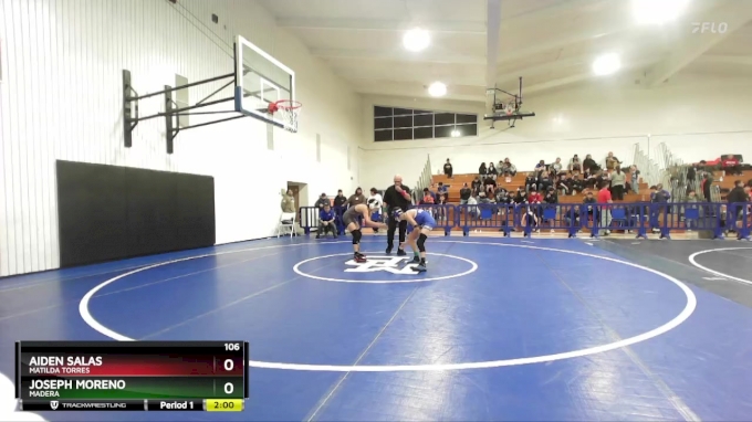 106 lbs Champ. Round 3 - Aiden Salas, Matilda Torres vs Joseph Moreno ...