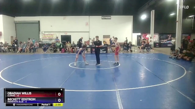 102 lbs Round 2 (8 Team) - Obadiah Willis, Illinois vs Beckett Edstrom ...