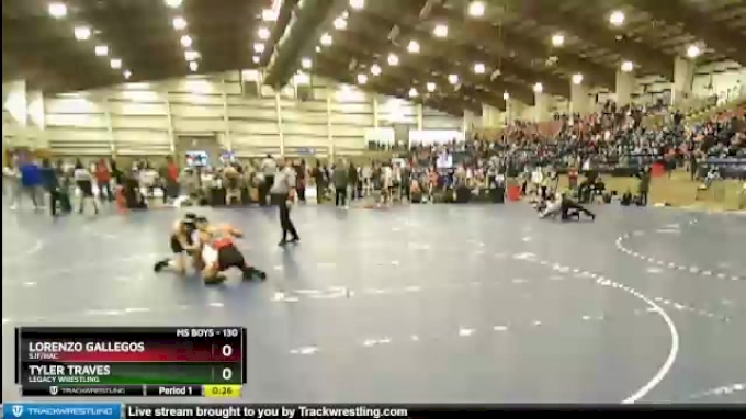 130 lbs Semifinal - Lorenzo Gallegos, SJF/HAC vs Tyler Traves, Legacy ...