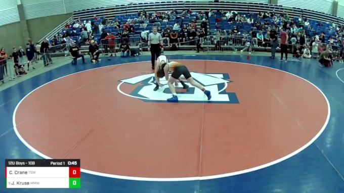 12U Boys - 108 lbs Cons. Round 2 - Coy Crane, The Stable Wrestling vs ...