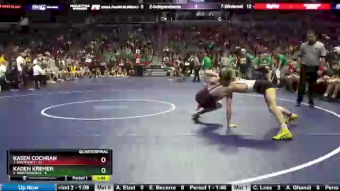 113 lbs Quarterfinal - Kaden Kremer, 2-Independence vs Kasen Cochran, 7 ...