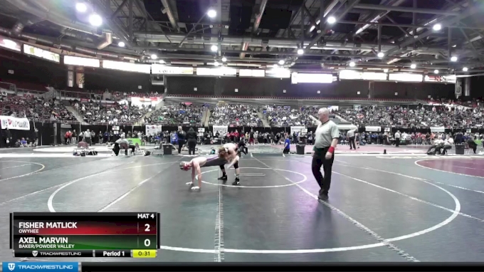 132 lbs Cons. Round 1 - Fisher Matlick, Owyhee vs Axel Marvin, Baker ...