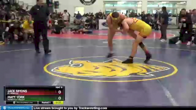 170 lbs Cons. Round 4 - Jack Simons, El Modena vs Matt York, Temecula ...