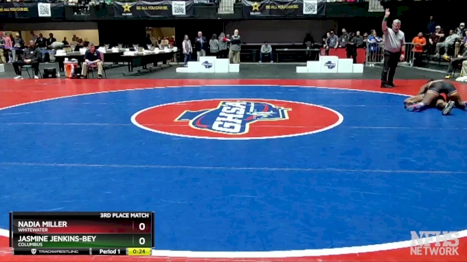 130 lbs 3rd Place Match - Nadia Miller, Whitewater vs Jasmine Jenkins ...