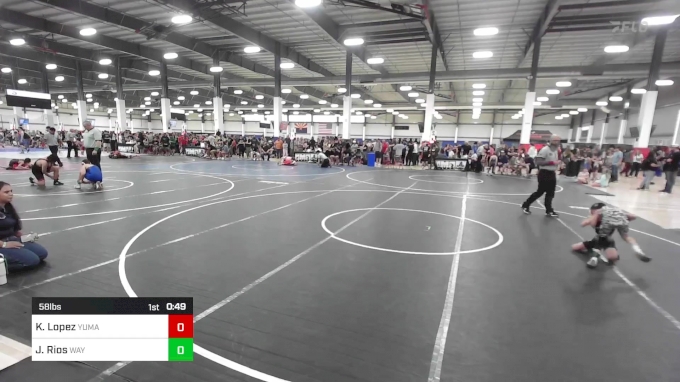 58 lbs Quarterfinal - Kain Lopez, Yuma Chain Gang vs Jonny Rios, Way ...