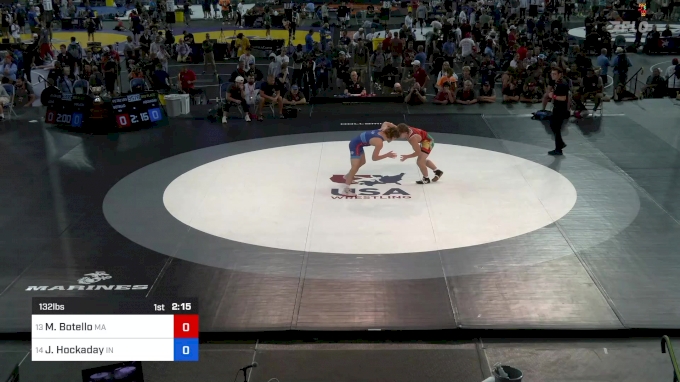 132 lbs 3rd Place - Matthew Botello, MA vs Jake Hockaday, IN