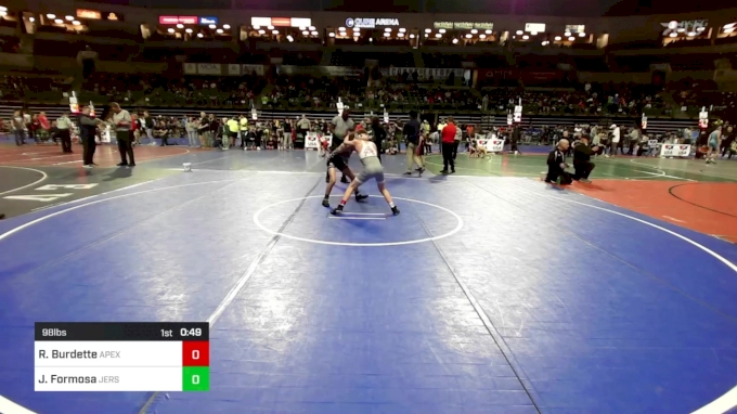 98 lbs Consi Of 4 - Ray Burdette, Apex vs Joseph Formosa, Jersey 74